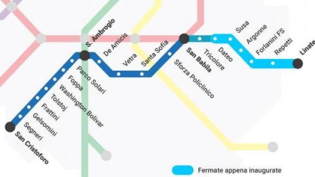 Metropolitana linea M4 di Milano: apertura, fermate e mappa della metro ...