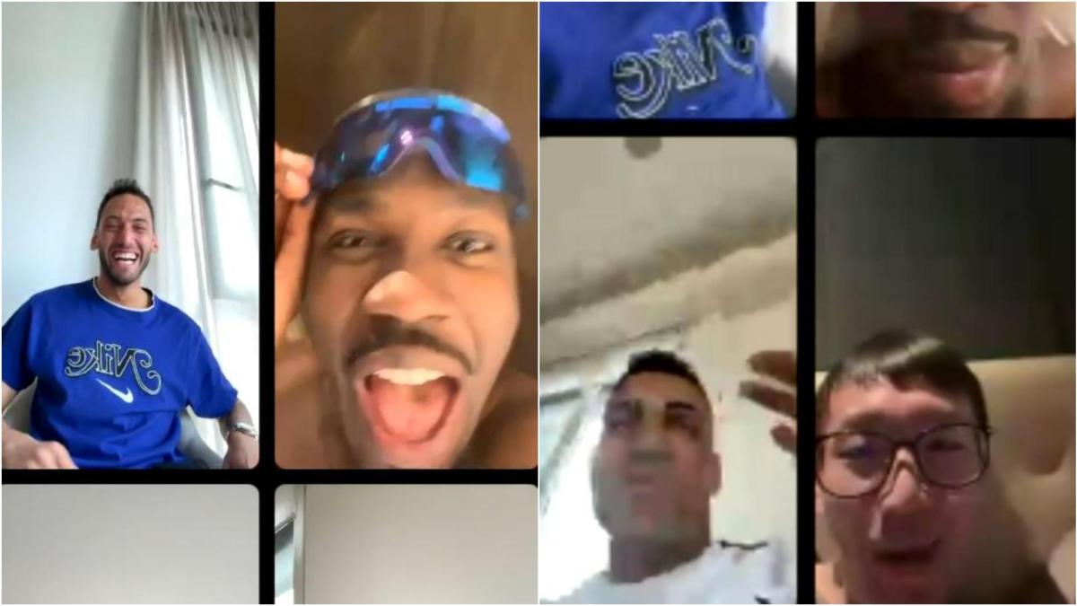 Calhanoglu in diretta live su Instagram: Thuram, Zhang, Dimarco ...