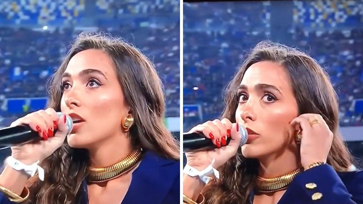 Ellynora in lacrime dopo l'inno UK: "Tutta colpa dell'auricolare ...