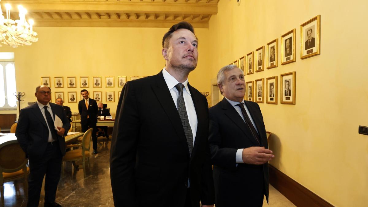 Elon Musk in Italia: incontro con Antonio Tajani e Giorgia Meloni ...
