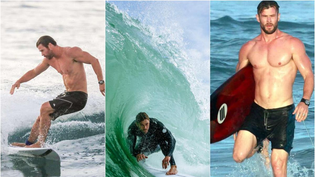 Chris Hemsworth: Thor fa surf nella wavepool in Svizzera coi figli ...