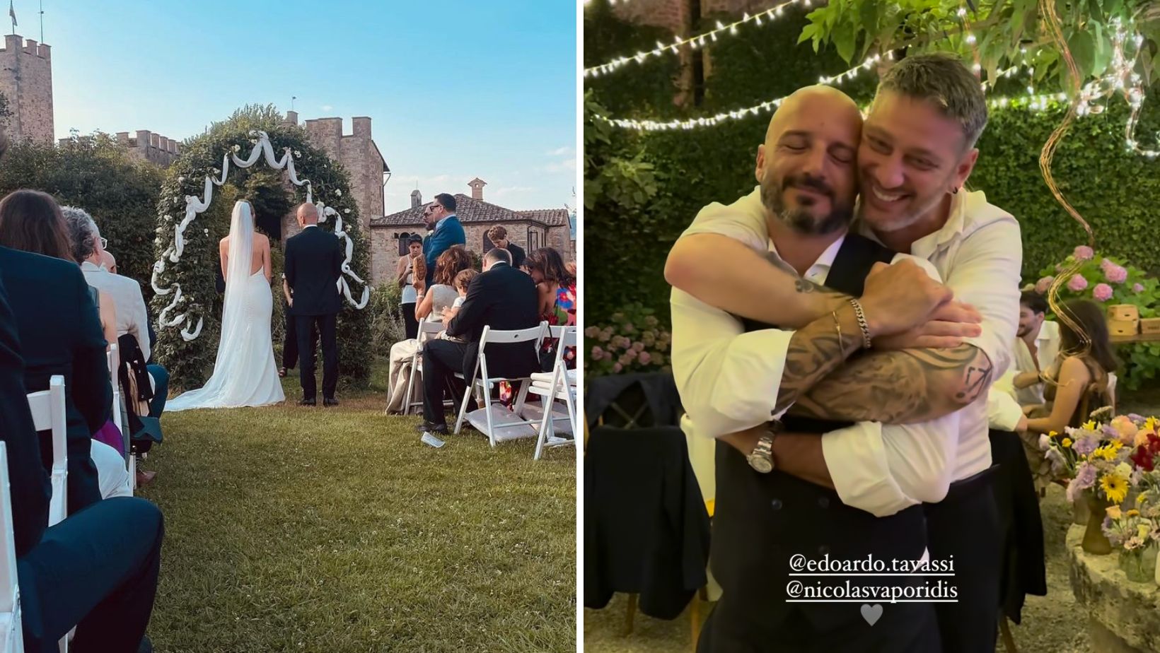 Nicolas Vaporidis ha sposato Ali Rinaldo: il matrimonio in Toscana | Gazzetta.it