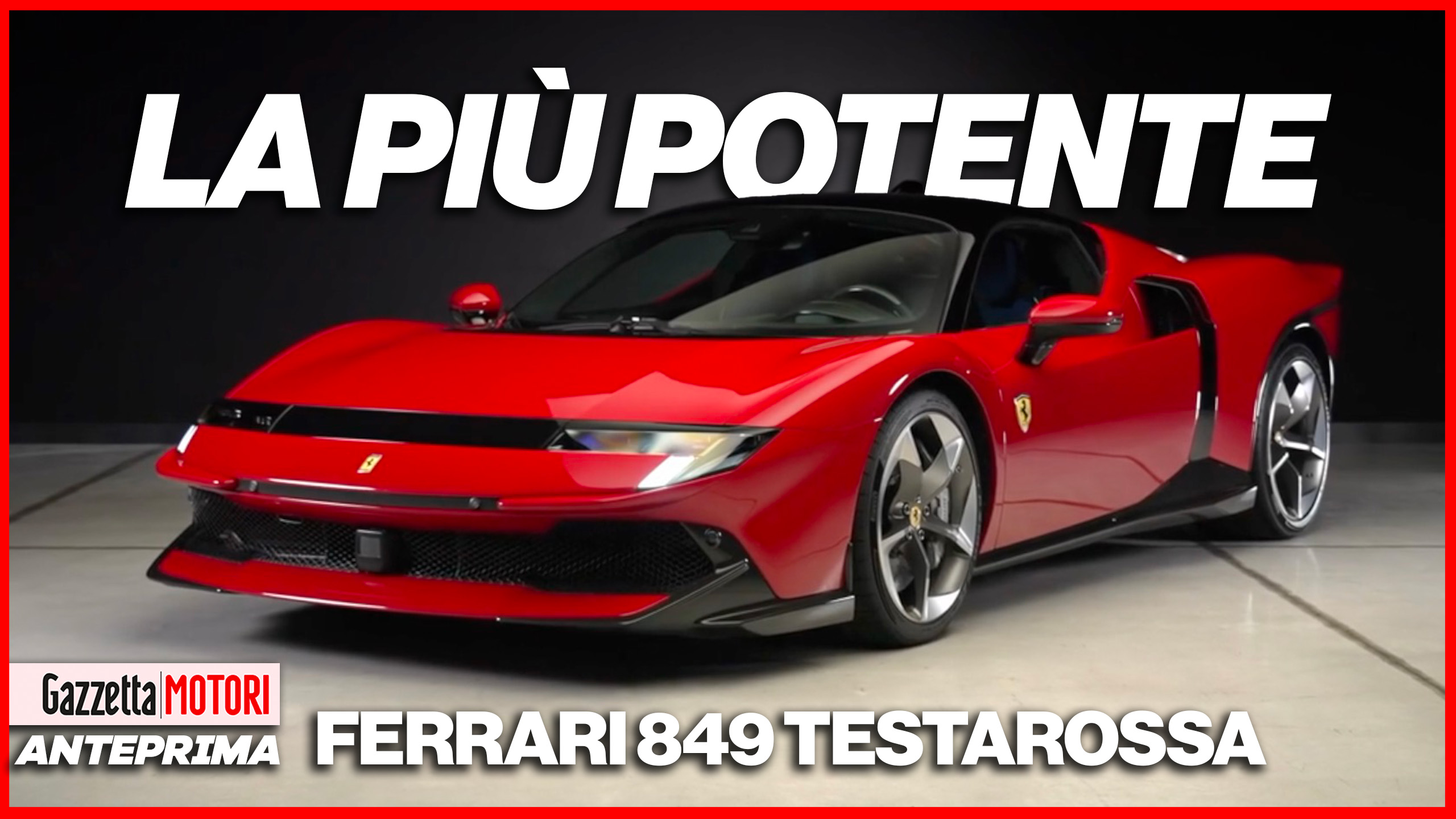 Ferrari 849 Testarossa:1050 cavalli. Motore, aerodinamica, potenza ...