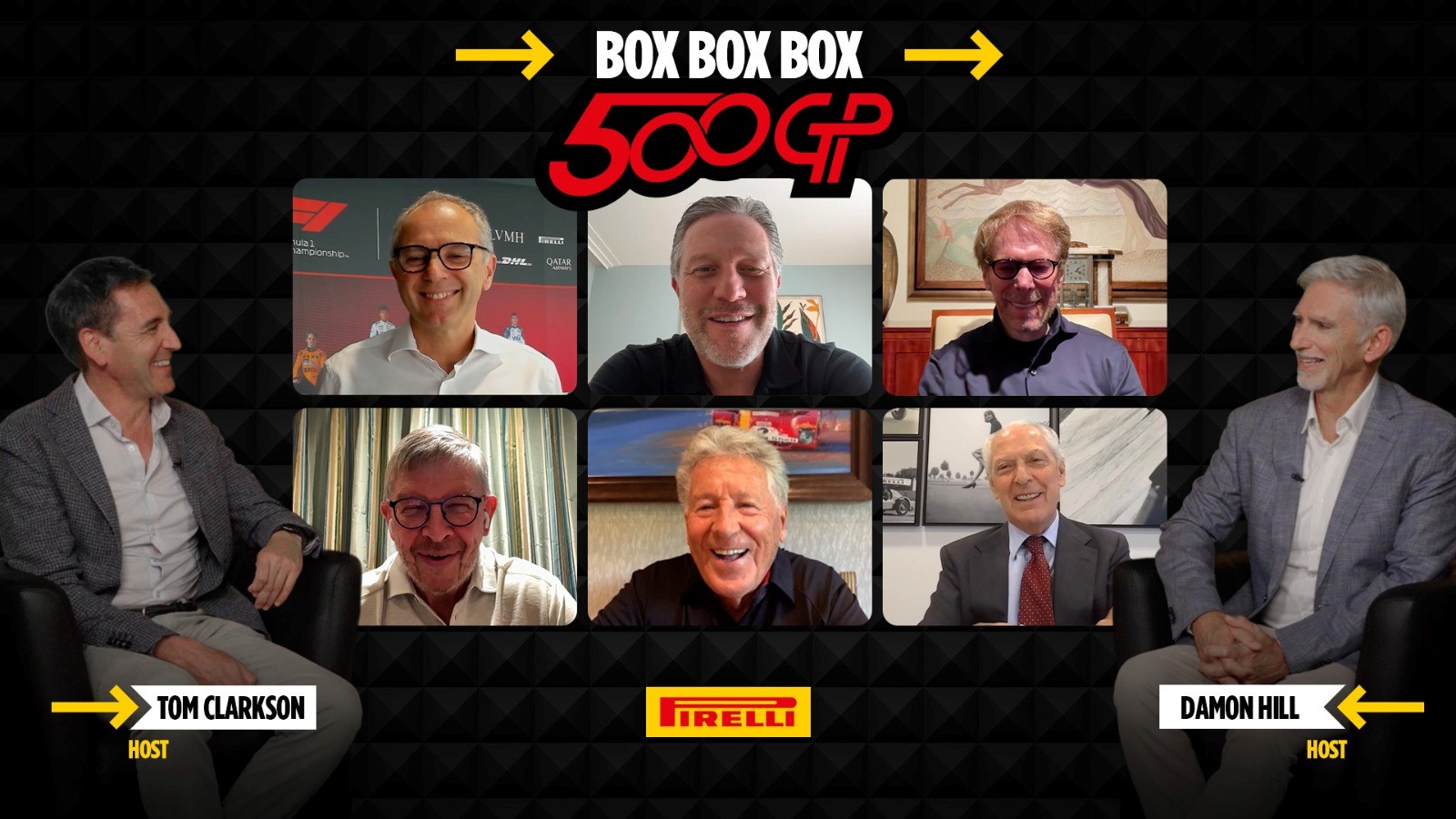 F1 Pirelli celebra 500 GP: a "Box Box Box" ospiti 6 big della storia ...