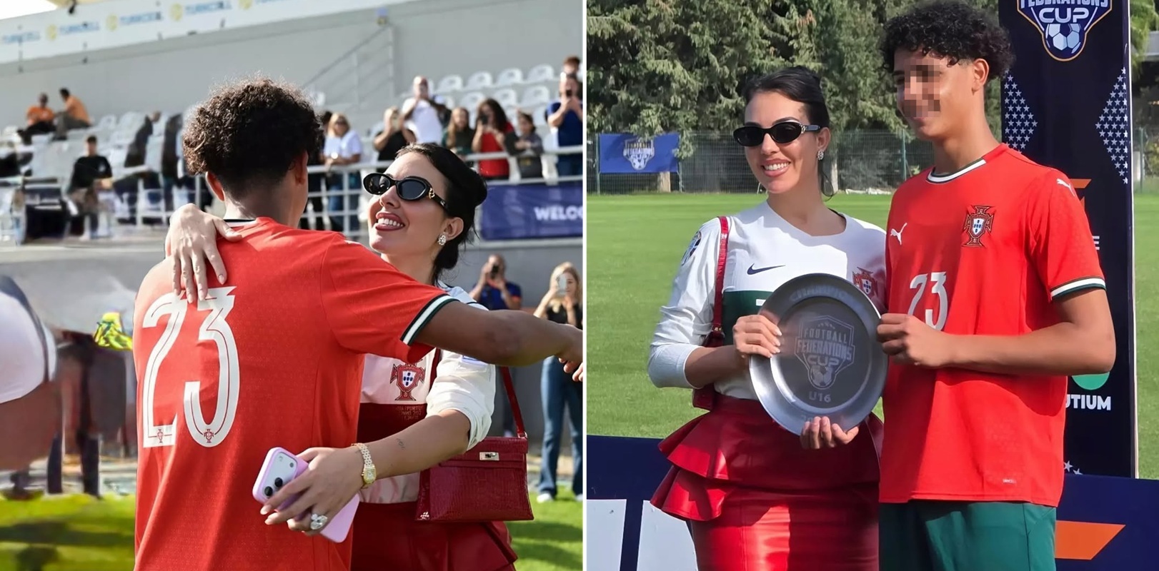 Georgina Rodriguez, mamma tifosa di Cristiano Junior: foto allo stadio ...